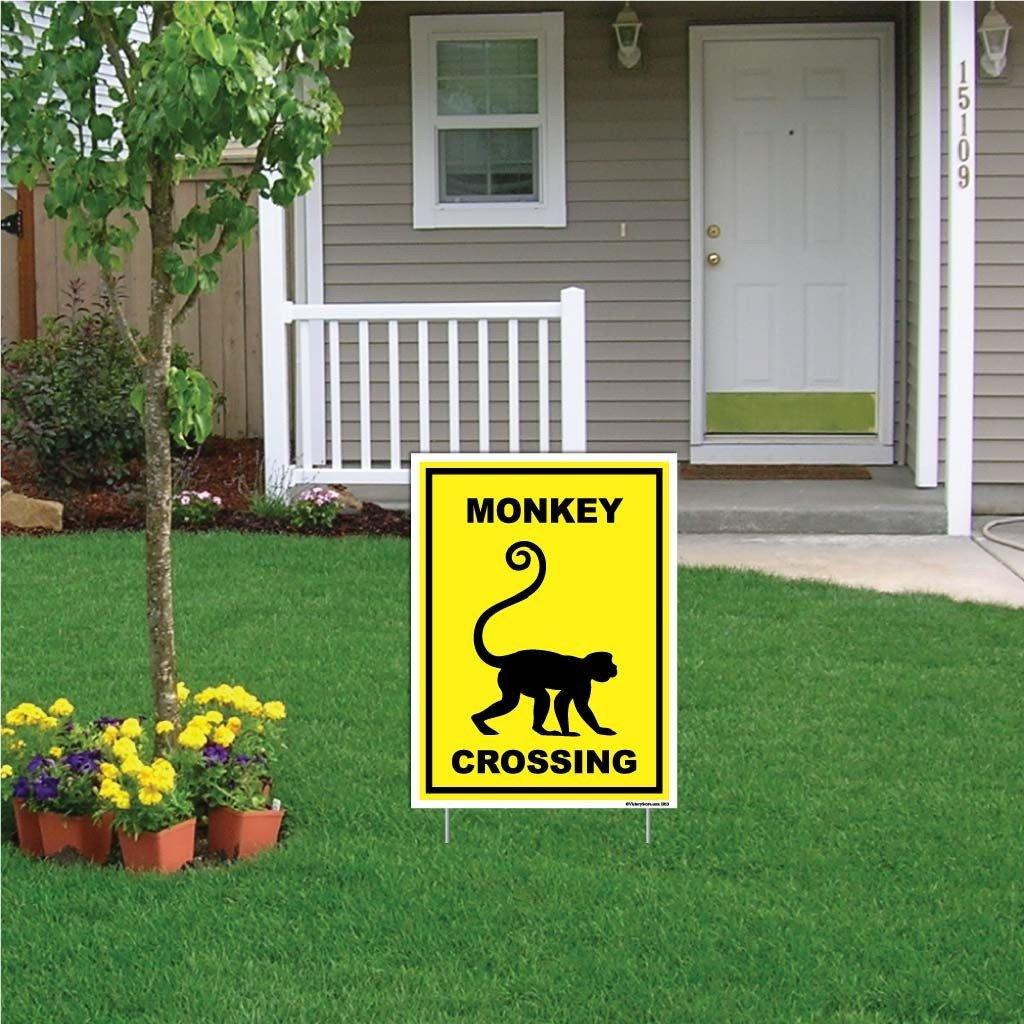 Monkey Crossing Sign or Sticker | VictoryStore – VictoryStore.com