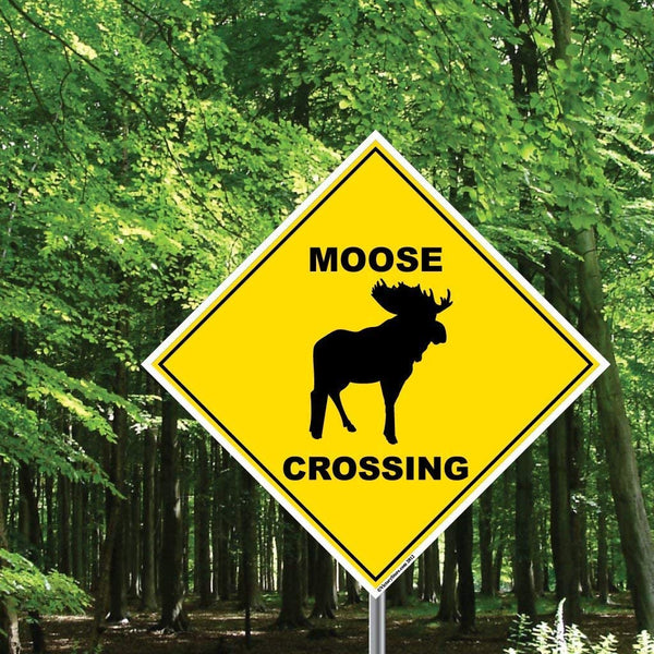 Moose Crossing Aluminum Sign or Sticker | VictoryStore – VictoryStore.com