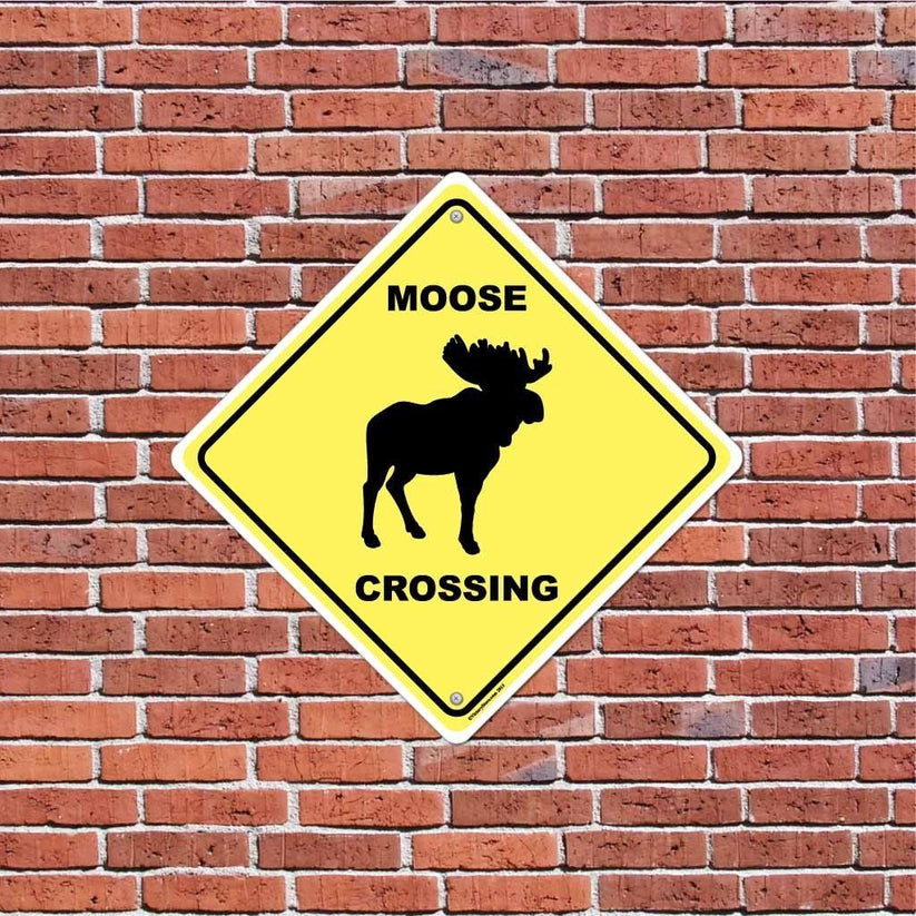 Moose Crossing Aluminum Sign or Sticker | VictoryStore – VictoryStore.com