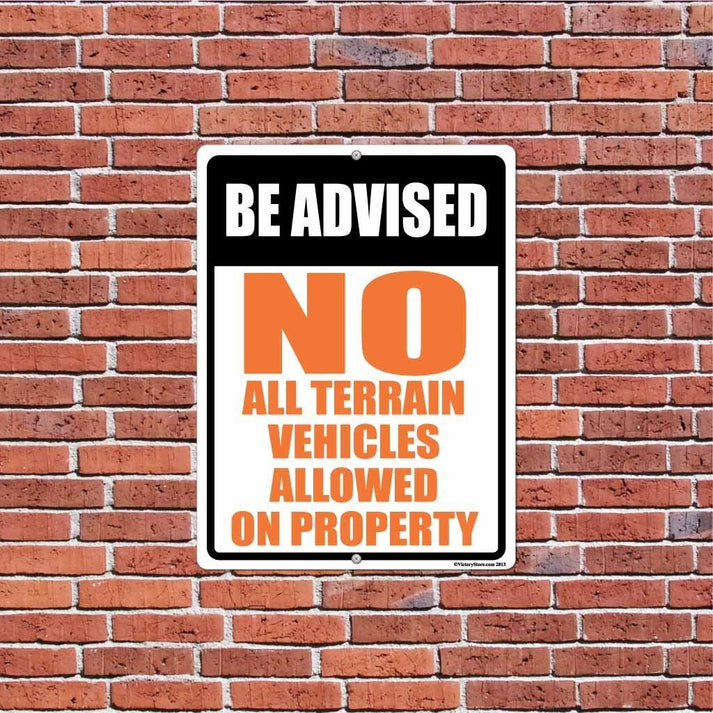 No All Terrain Vehicles Allowed Sign/Sticker | VictoryStore ...