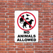 No Animals Allowed Sign or Sticker | VictoryStore – VictoryStore.com