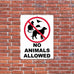 No Animals Allowed Sign or Sticker | VictoryStore – VictoryStore.com