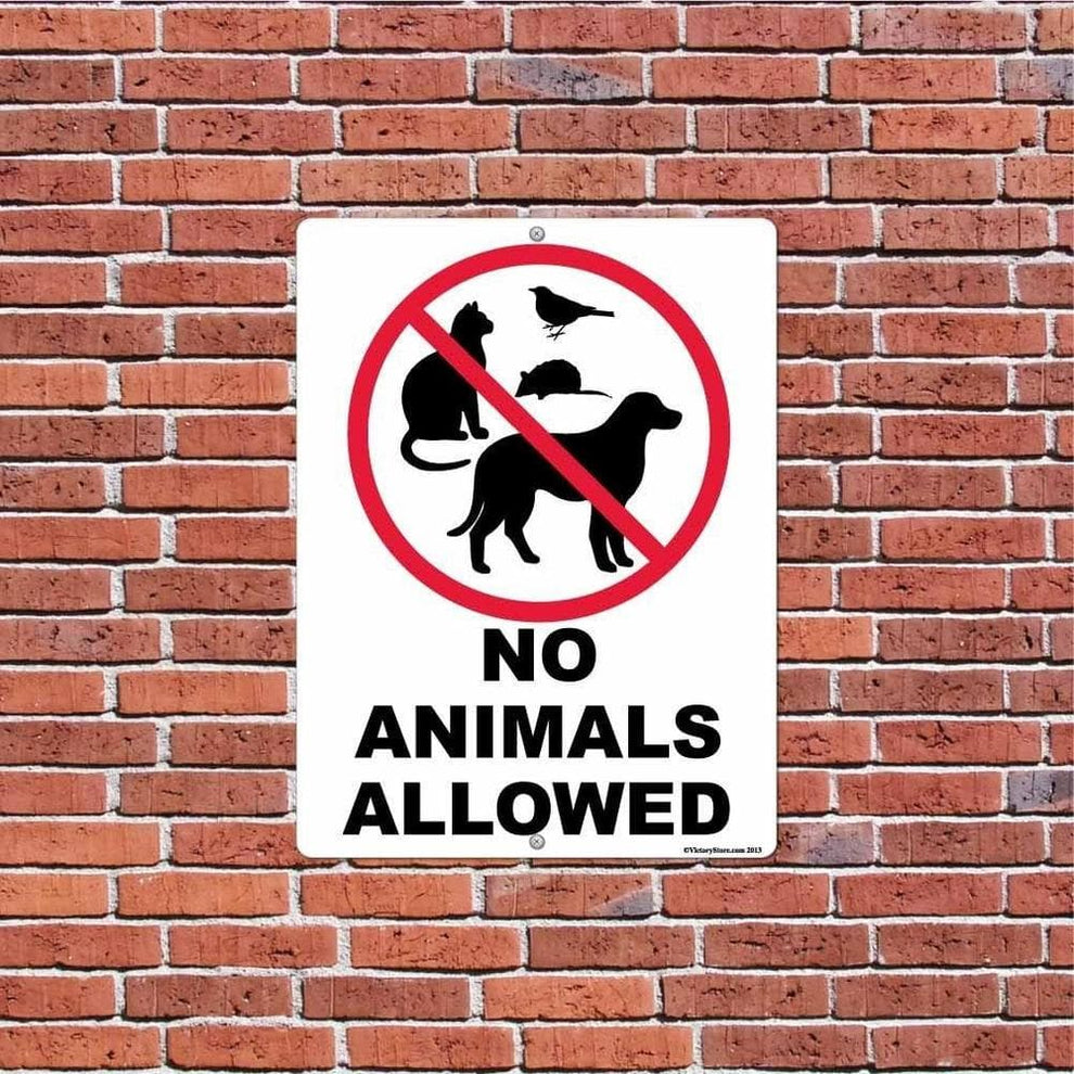 No Animals Allowed Sign or Sticker | VictoryStore – VictoryStore.com