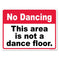 No Dancing Sign or Sticker | VictoryStore – VictoryStore.com