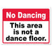 No Dancing Sign or Sticker | VictoryStore – VictoryStore.com