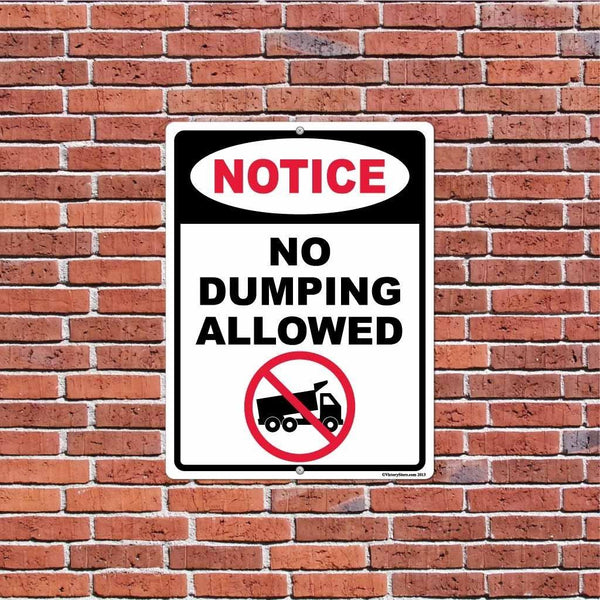 No Dumping Allowed Sign/Sticker | VictoryStore – VictoryStore.com