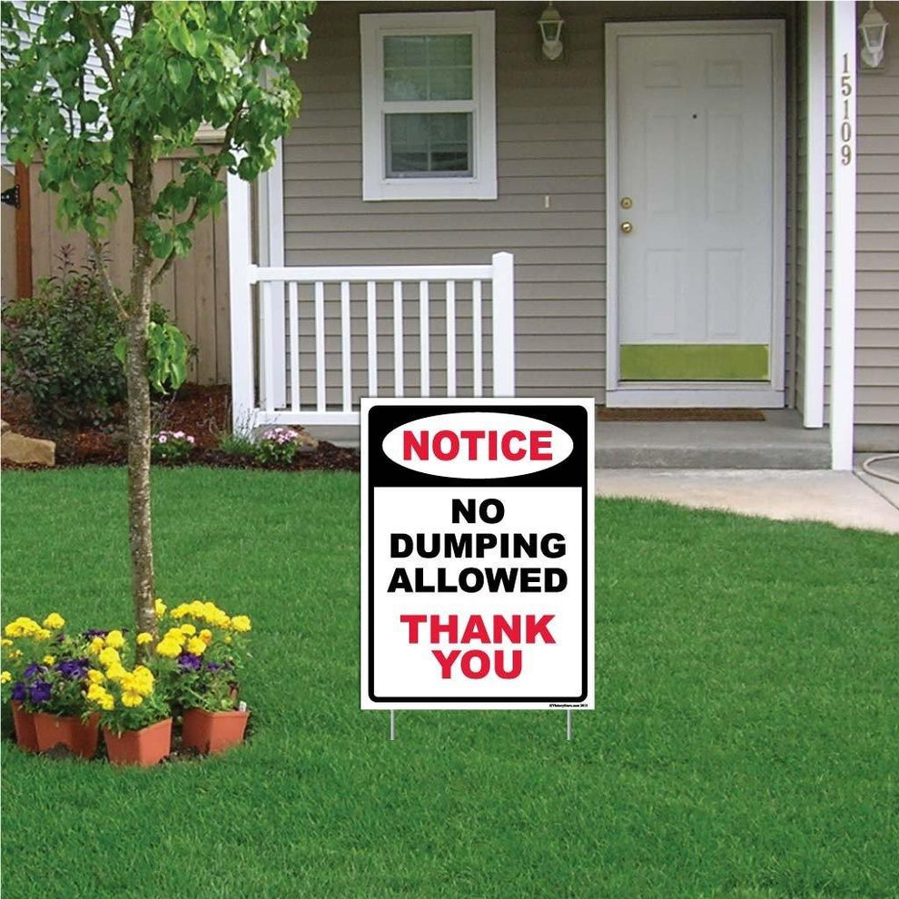 No Dumping Allowed Sign/Sticker | VictoryStore – VictoryStore.com