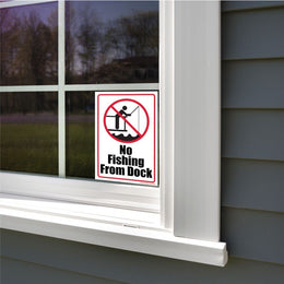 No Fishing From Dock Sign or Sticker | VictoryStore – VictoryStore.com