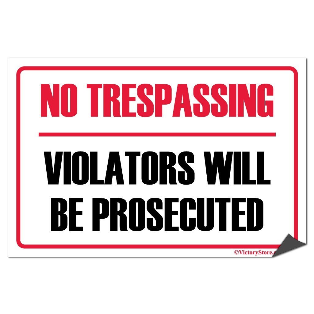 Violators will be Prosecuted Sign/Sticker | VictoryStore – VictoryStore.com