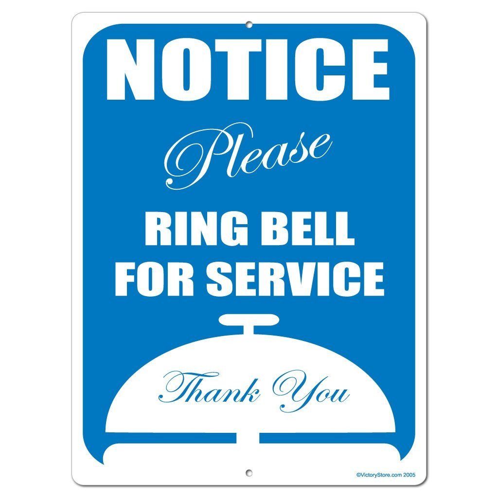 Please Ring Bell for Service Signage | Notice – VictoryStore.com