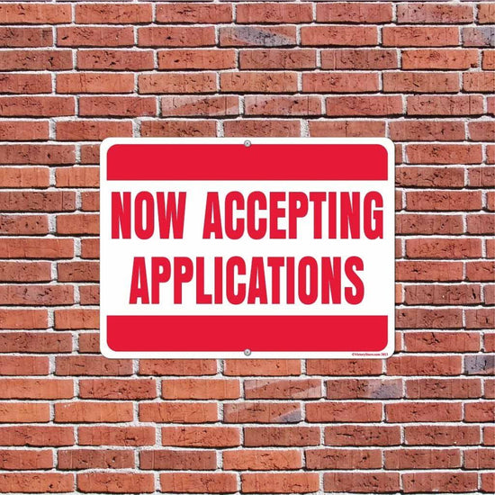 Now Accepting Applications Sign or Sticker | VictoryStore ...