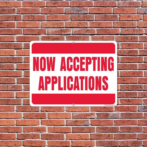 Now Accepting Applications Sign or Sticker | VictoryStore ...