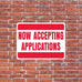 Now Accepting Applications Sign or Sticker | VictoryStore ...