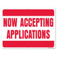 Now Accepting Applications Sign or Sticker | VictoryStore ...