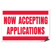 Now Accepting Applications Sign or Sticker | VictoryStore ...