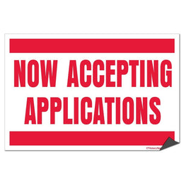 Now Accepting Applications Sign or Sticker | VictoryStore ...
