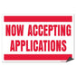 Now Accepting Applications Sign or Sticker | VictoryStore ...