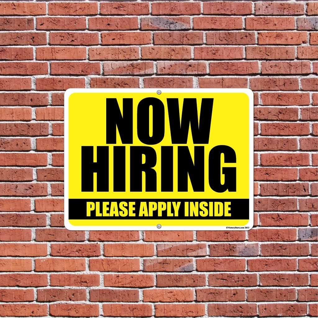 Now Hiring Sign or Sticker | VictoryStore – VictoryStore.com