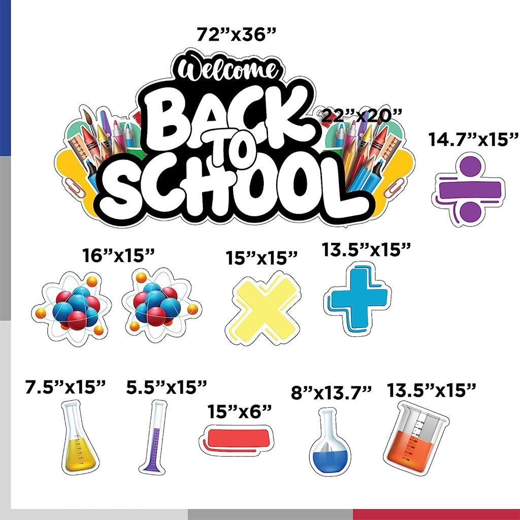Oversized STEM Welcome Back To School Yard Sign - 11 pc sets ...
