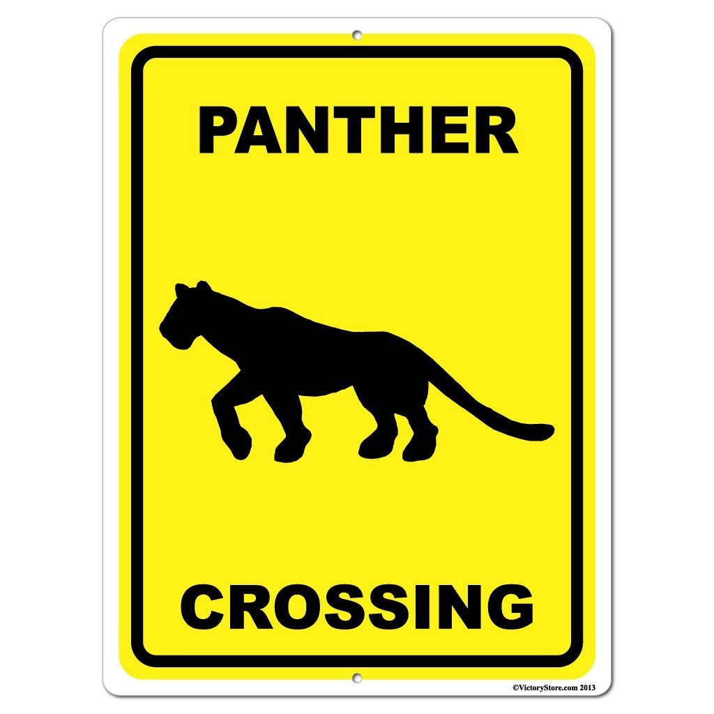 Panther Crossing Aluminum Sign or Sticker | VictoryStore – VictoryStore.com