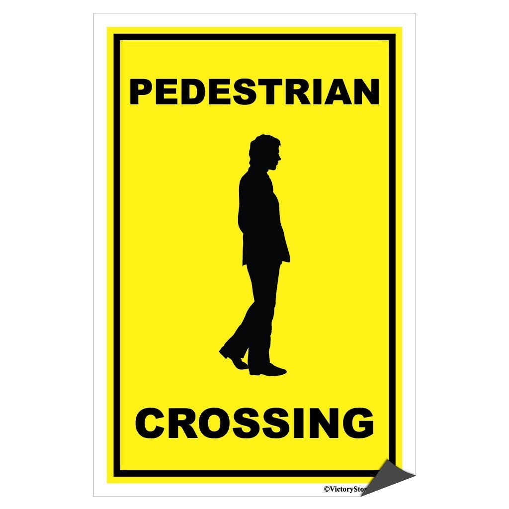 Pedestrian Crossing Aluminum Sign/Sticker | VictoryStore – VictoryStore.com