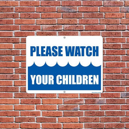 Please Watch Your Children Pool Sign/Sticker | VictoryStore ...