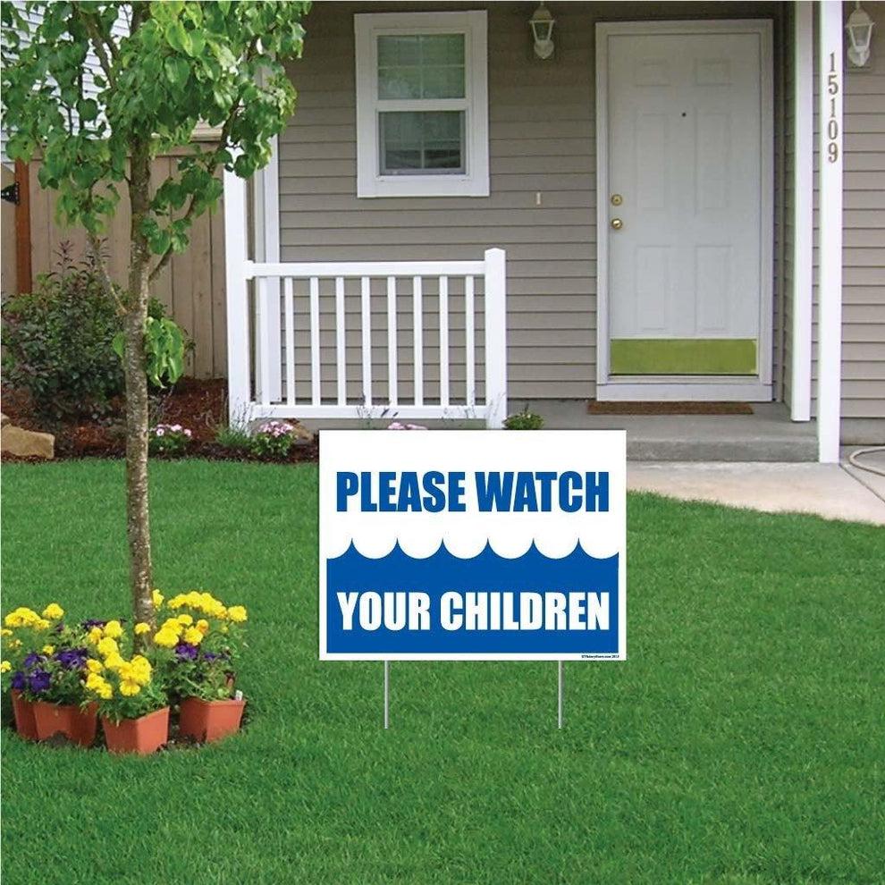 Please Watch Your Children Pool Sign/Sticker | VictoryStore ...