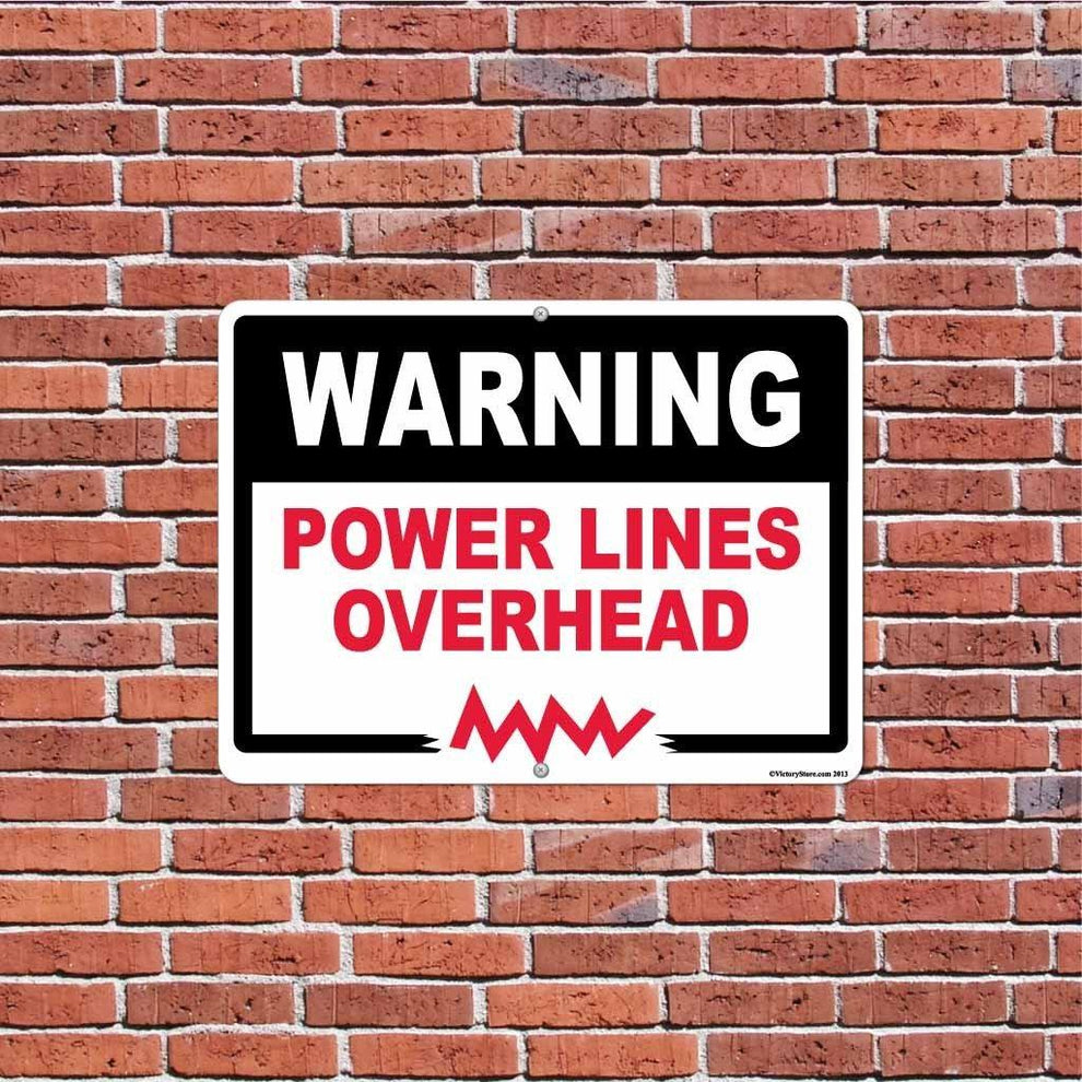 Power Lines Overhead Warning Sign/Sticker | VictoryStore – VictoryStore.com
