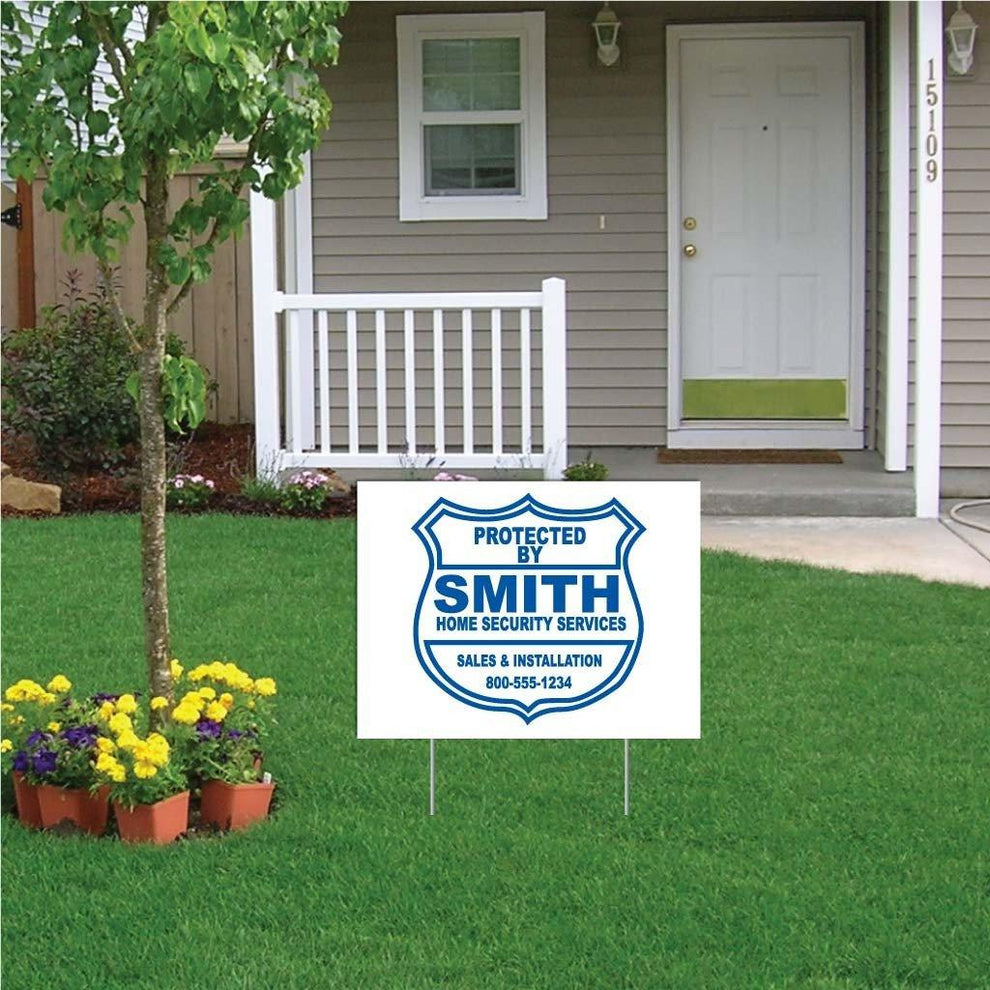 Protected by Smith Home Security Sign/Sticker | VictoryStore ...