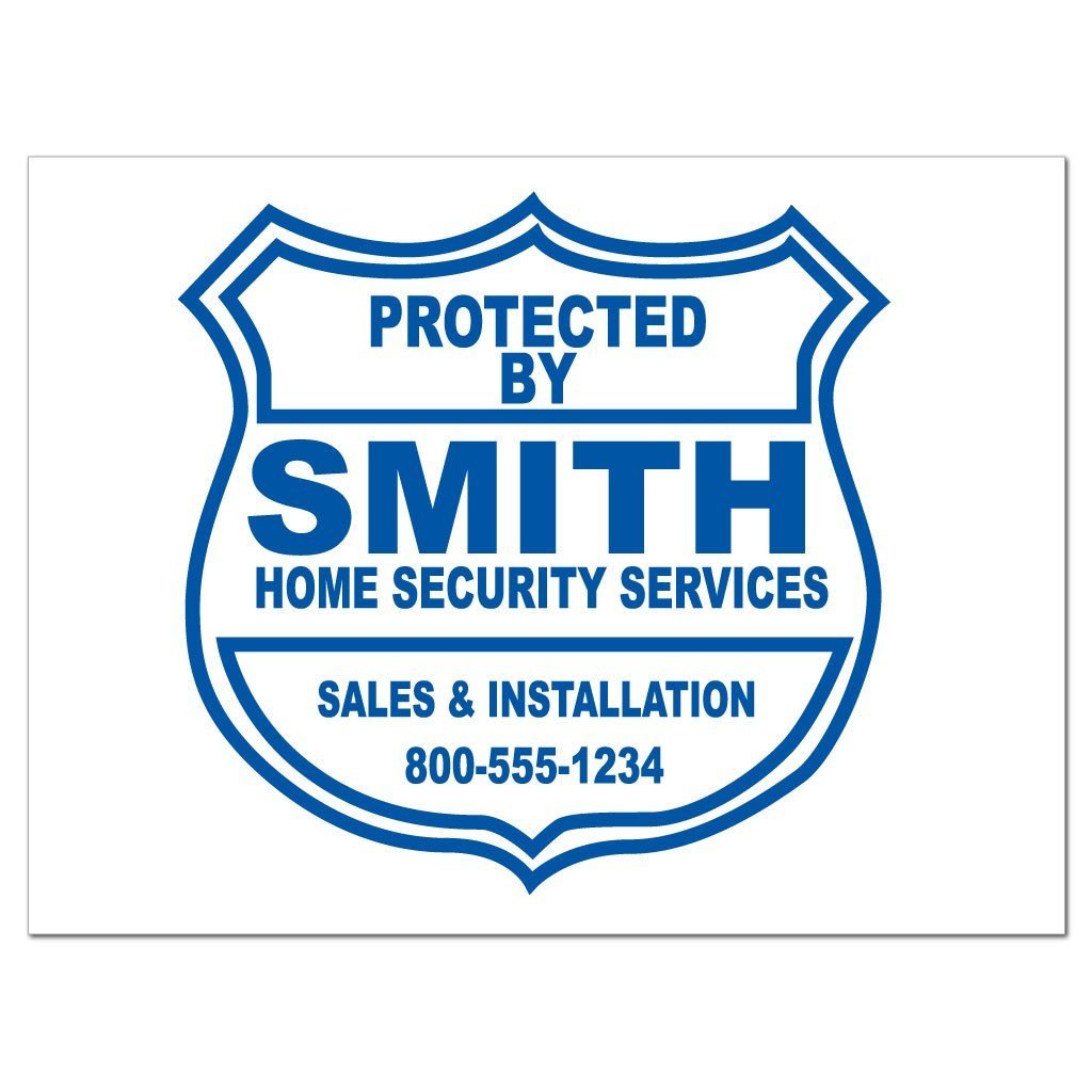 Protected by Smith Home Security Sign/Sticker | VictoryStore ...