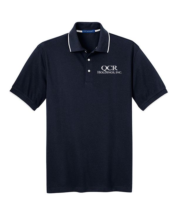 QCR MEN'S Rapid Dry™ Tipped Polo | VictoryStore – VictoryStore.com