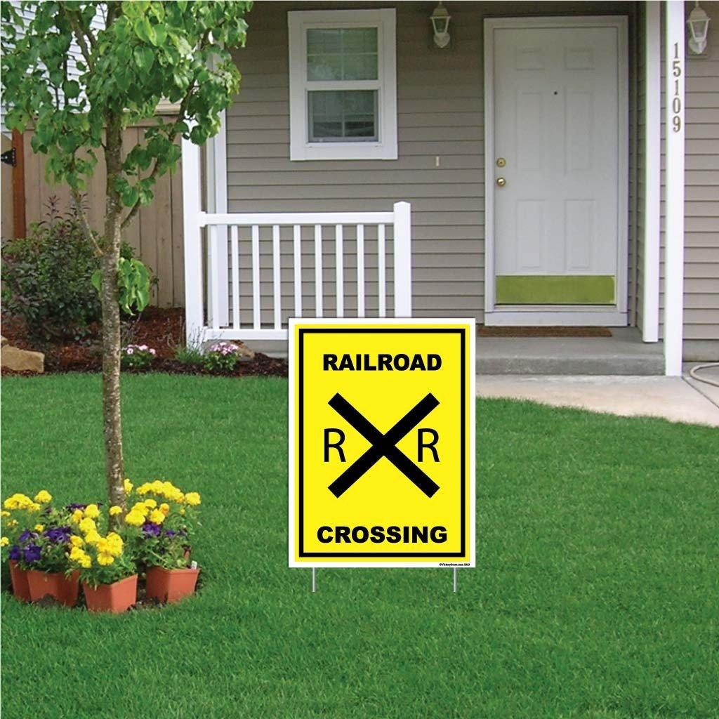 Railroad Crossing Aluminum Sign or Sticker | VictoryStore ...