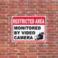 Monitored by Camera Sign/Sticker | VictoryStore – VictoryStore.com