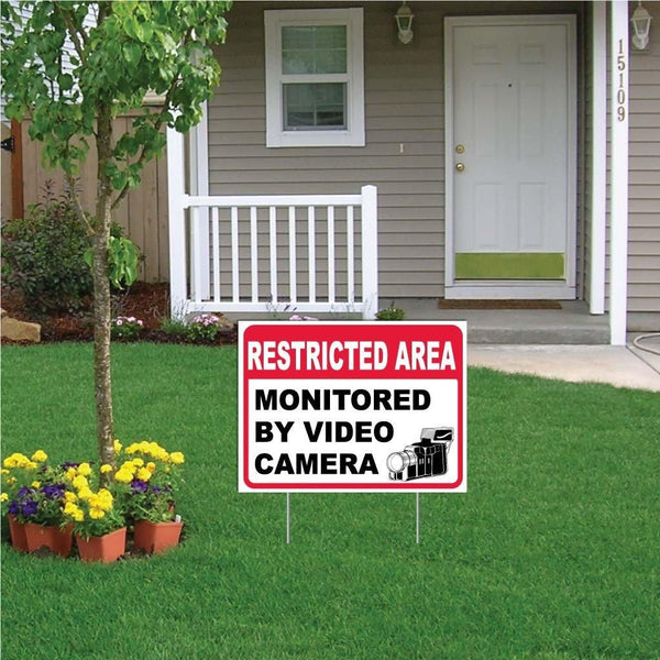 Monitored by Camera Sign/Sticker | VictoryStore – VictoryStore.com