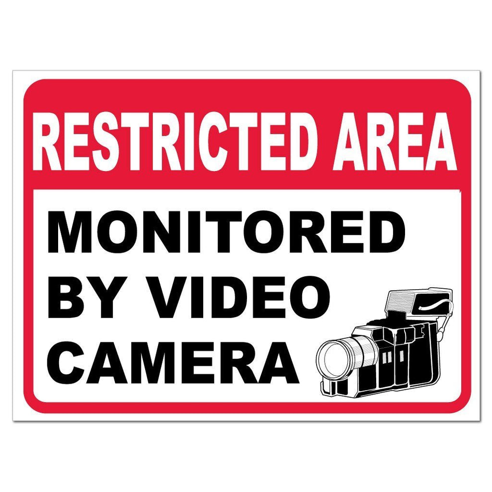 Monitored by Camera Sign/Sticker | VictoryStore – VictoryStore.com