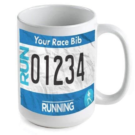 Race Bib Custom Runner Coffee Mug | VictoryStore – VictoryStore.com