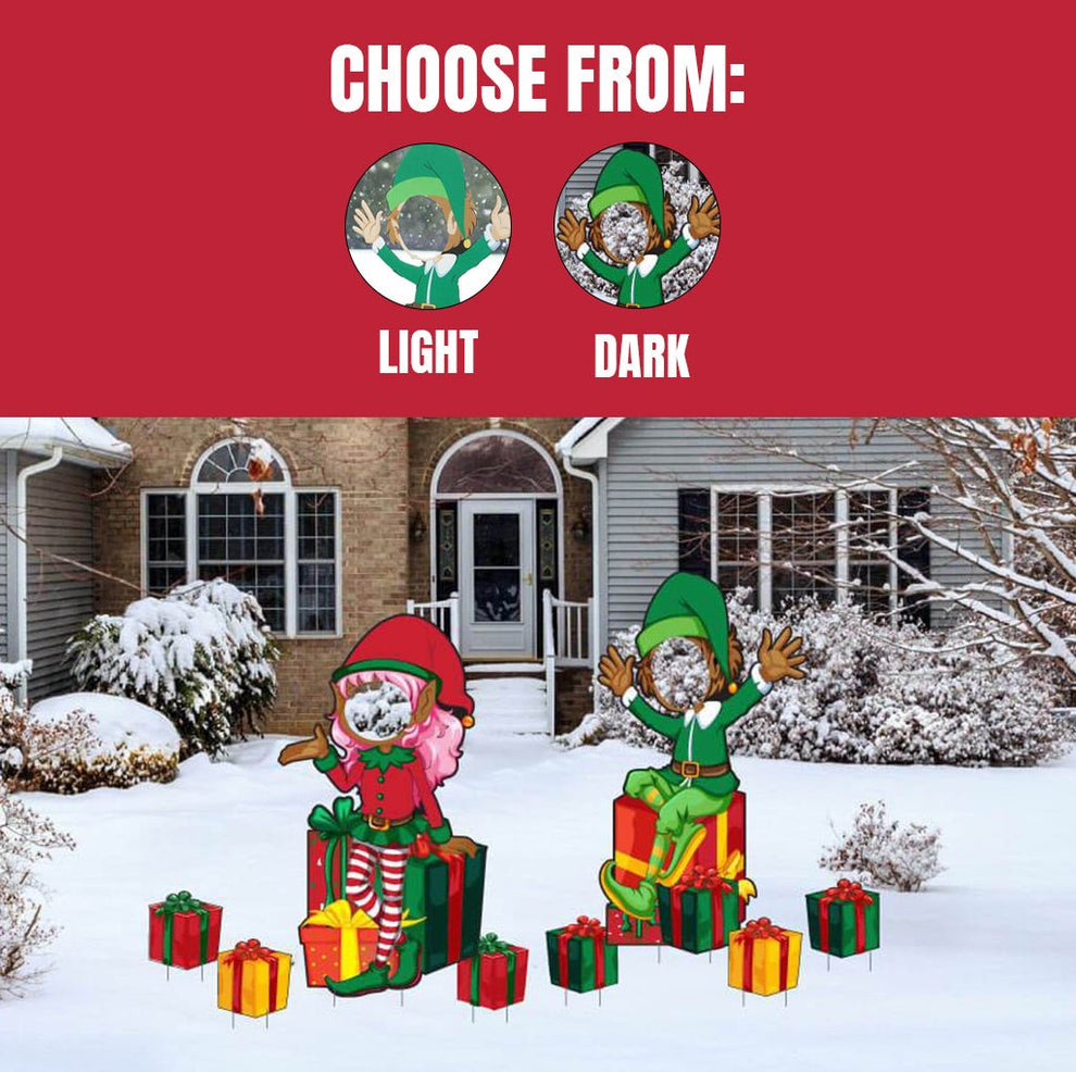 Santa's Elves Christmas Photo Props Yard Card | VictoryStore ...