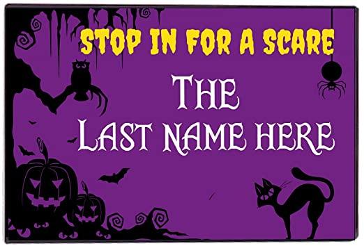Custom Stop in for a Scare Doormat | VictoryStore – VictoryStore.com