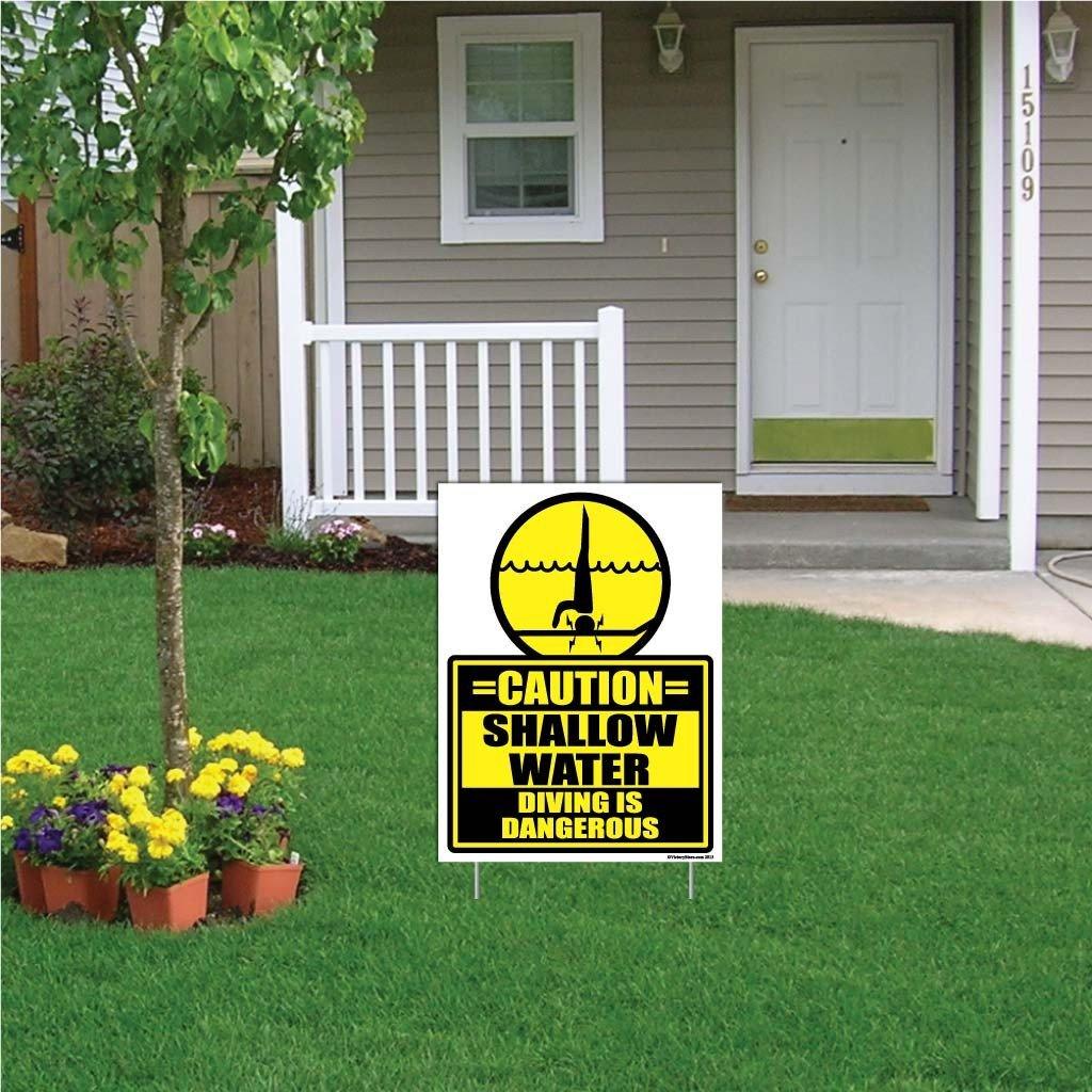 Shallow, Diving is Dangerous Sign/Sticker | VictoryStore – VictoryStore.com