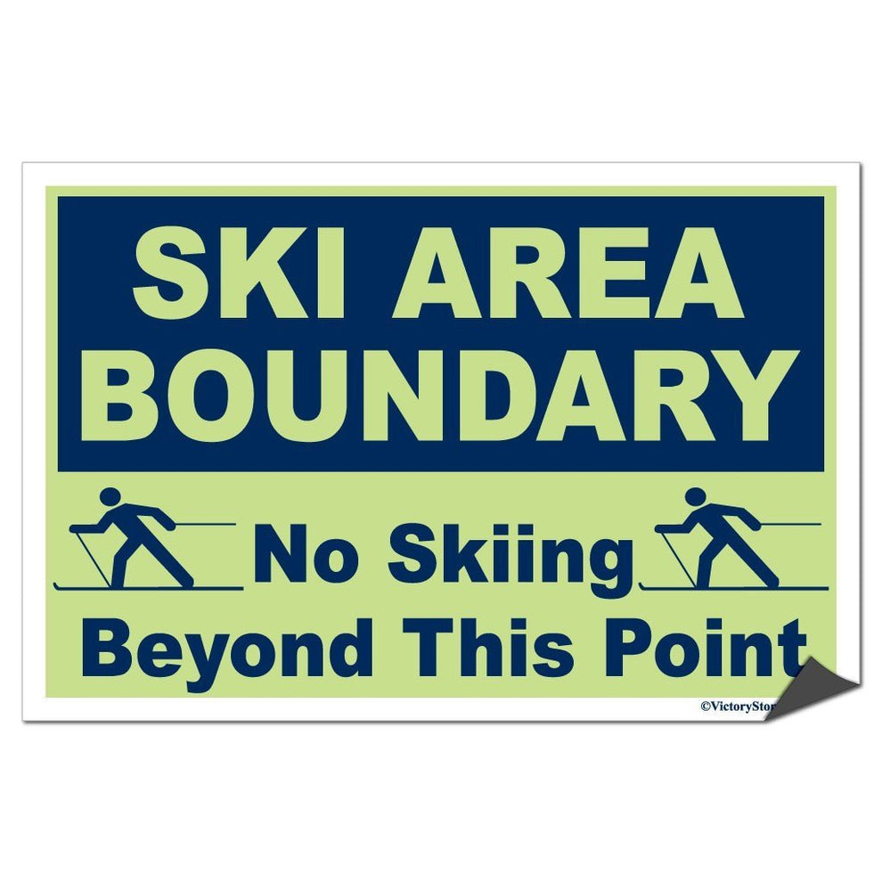 Ski Area Boundary Sign or Sticker | VictoryStore – VictoryStore.com