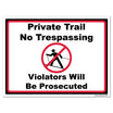 Private Trail No Trespassing Metal Sign | Skiing – VictoryStore.com