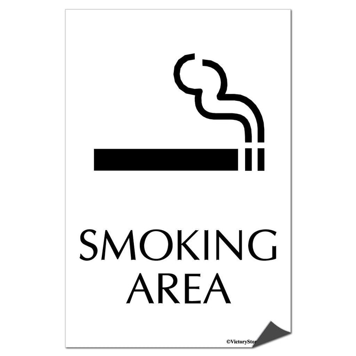 Smoking Area Sign or Sticker | VictoryStore – VictoryStore.com