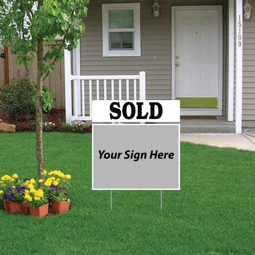 Sold Sign Rider | Real Estate Sign Riders | Red or Black Text ...