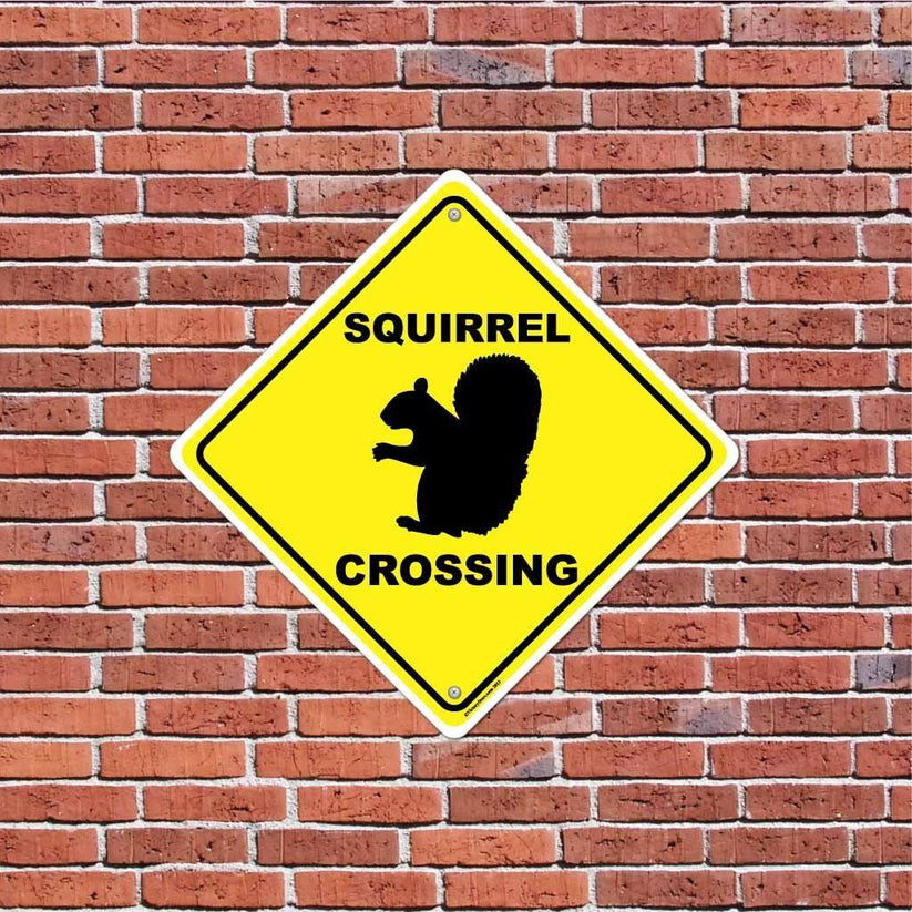 Squirrel Crossing Aluminum Sign or Sticker | VictoryStore ...