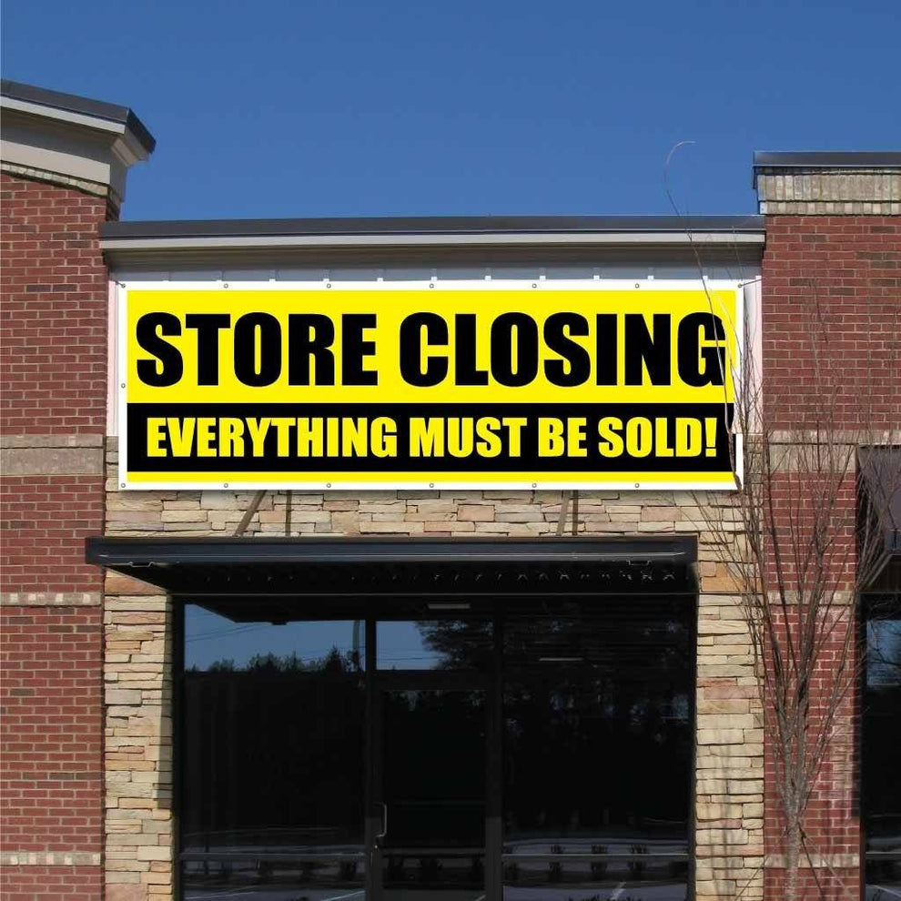 Store Closing Vinyl Banner with Grommets | VictoryStore – VictoryStore.com