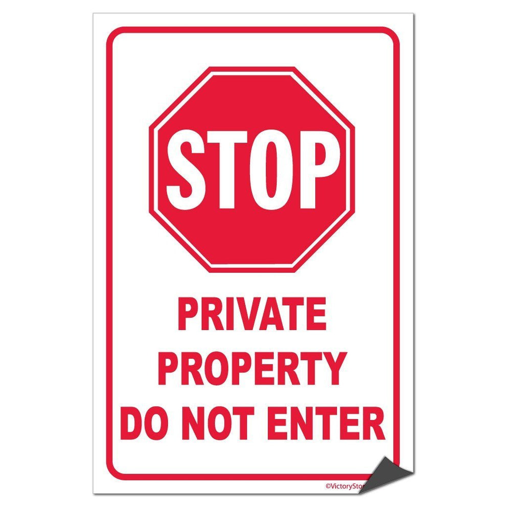 Stop: Private Property Sign or Sticker | VictoryStore – VictoryStore.com