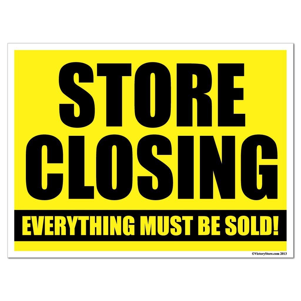 Everything Must Be Sold Sign/Sticker | VictoryStore – VictoryStore.com