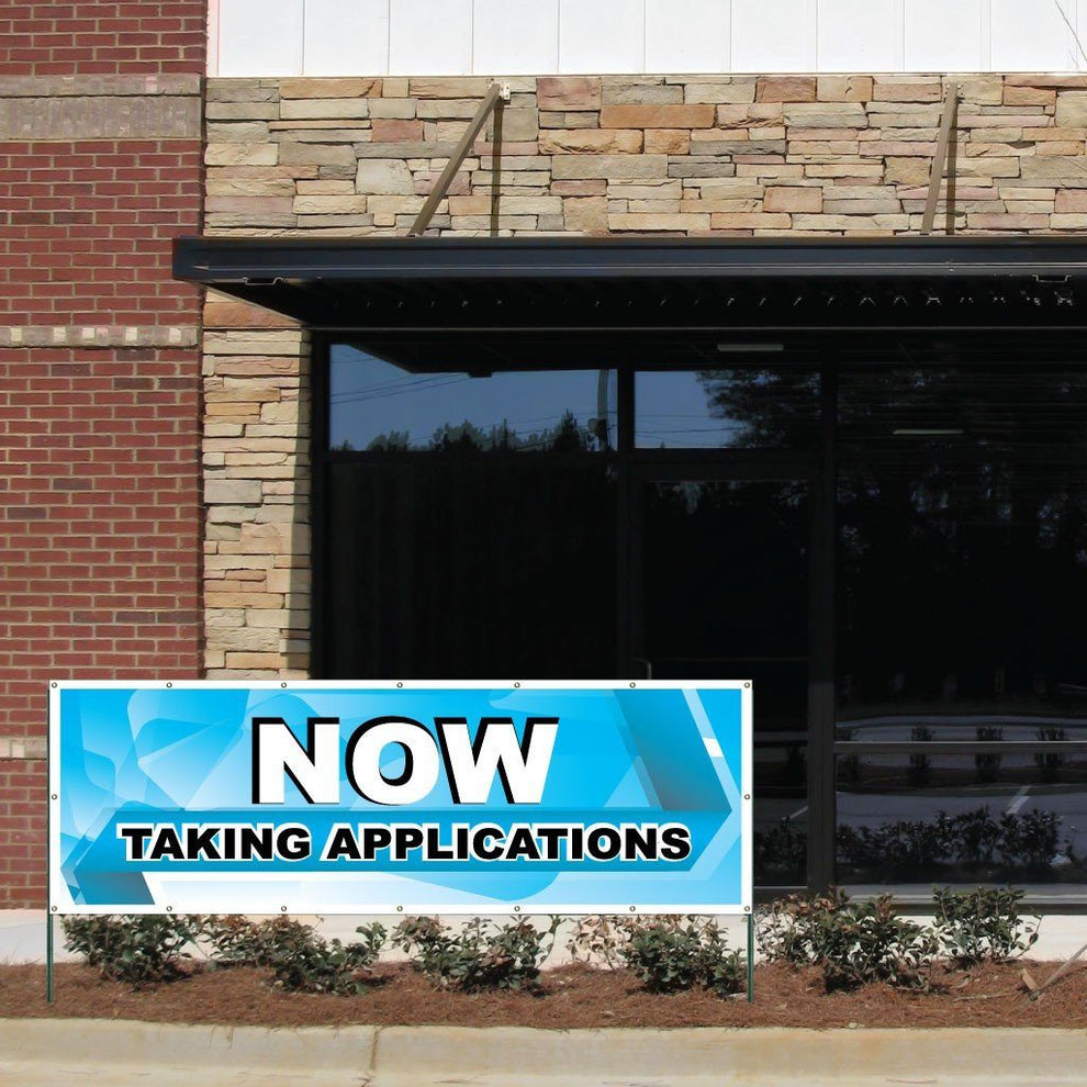 Taking Applications Vinyl Banner | VictoryStore – VictoryStore.com
