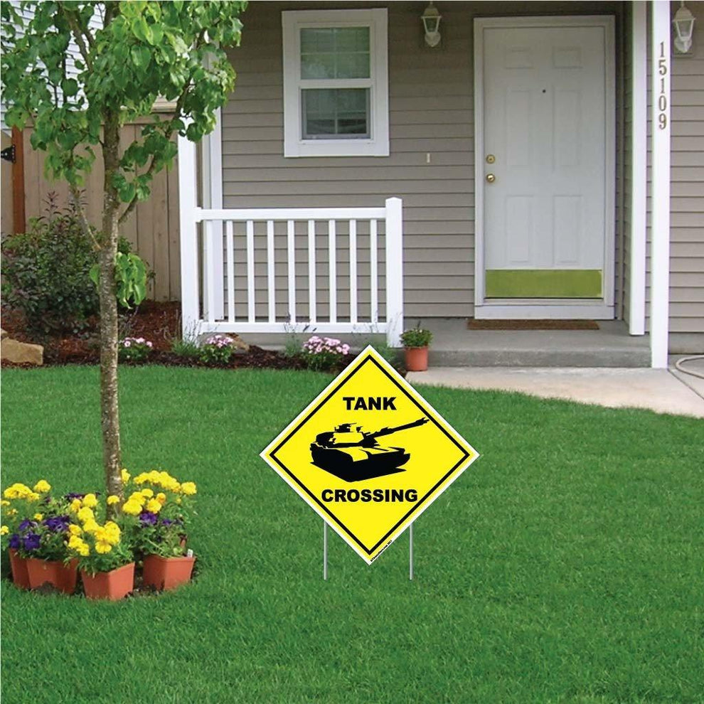 Tank Crossing Aluminum Sign or Sticker | VictoryStore – VictoryStore.com