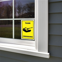 Tank Crossing Aluminum Sign or Sticker | VictoryStore – VictoryStore.com